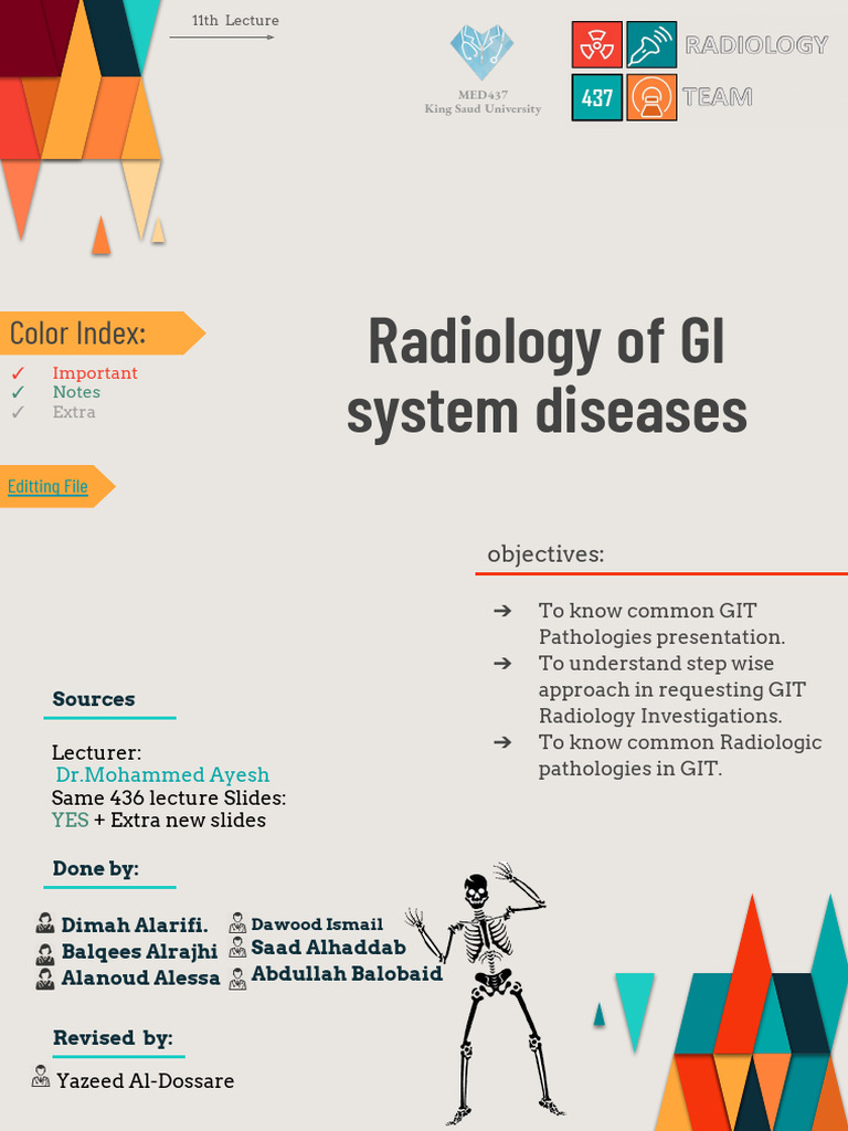 GIT Pathologies and Radiology Insights | PDF | Esophagus | Stomach