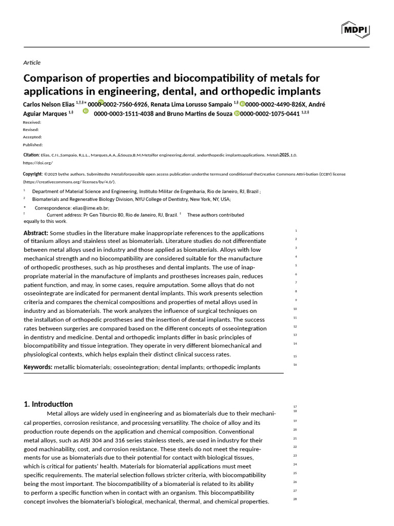 MDPI Article Template 2 - 8 | PDF | Biomaterial | Titanium