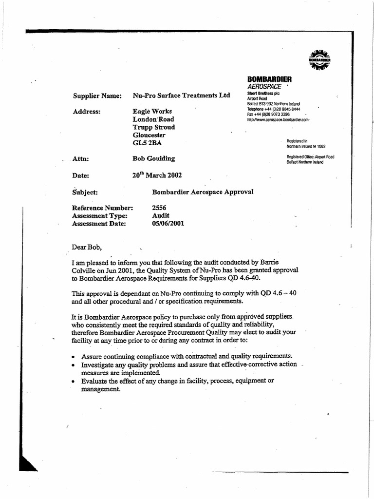 Bombardier Aerospace | PDF