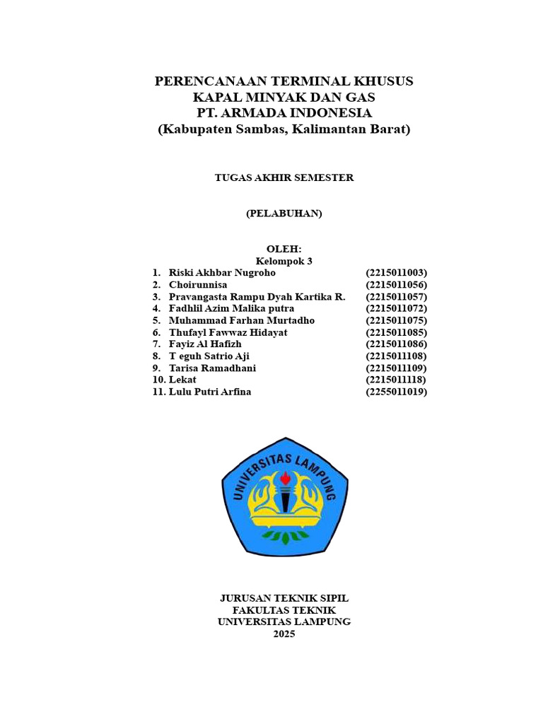 Perencanaan Terminal Khusus Migas di Kalbar | PDF