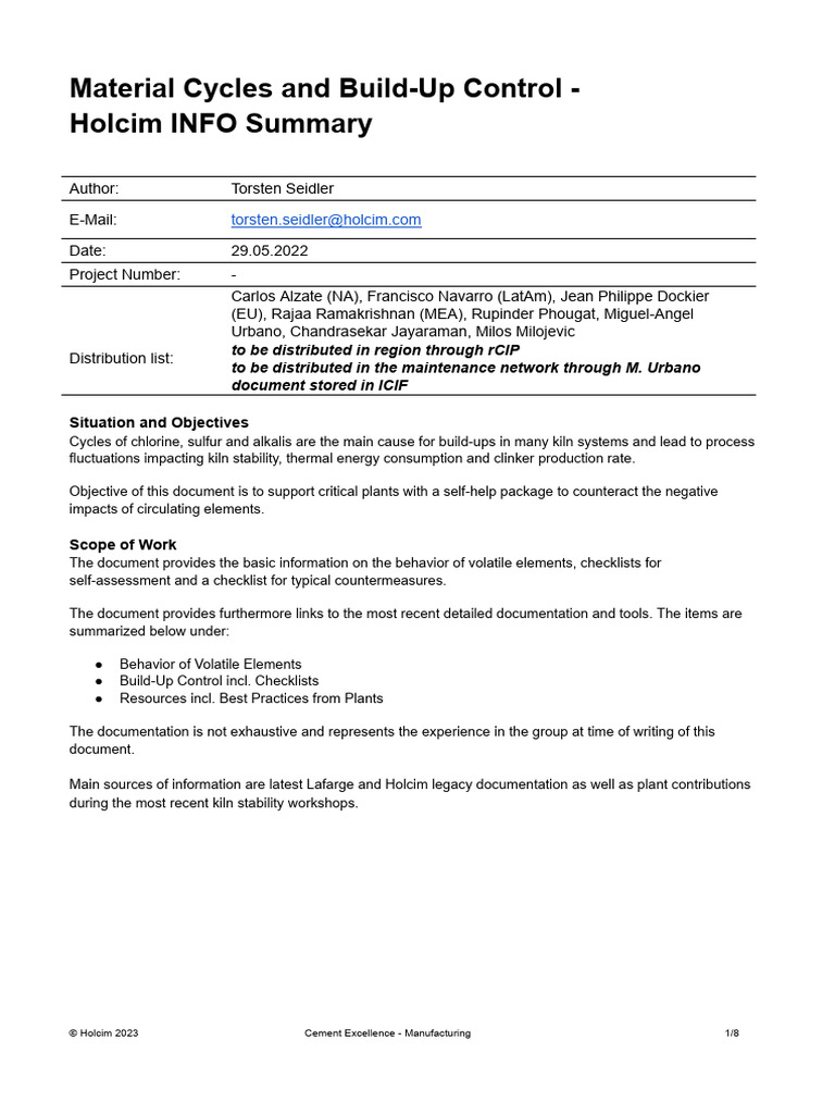 HTS CEM UGM Material Cycles - InFO Summary V 0.00 | PDF | Sulfur | Physical Sciences
