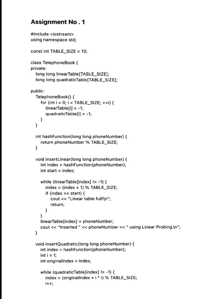 SE DSAL Programs Assignments (1 - 12) | PDF