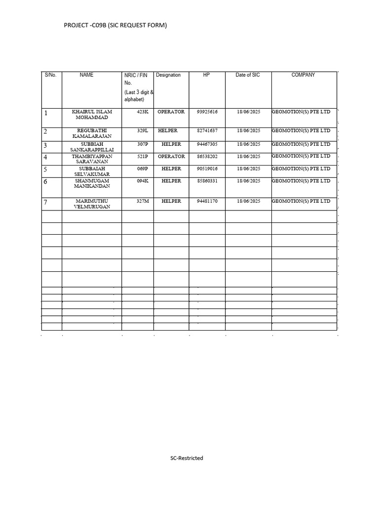 Sic Request Form-18062025 | PDF