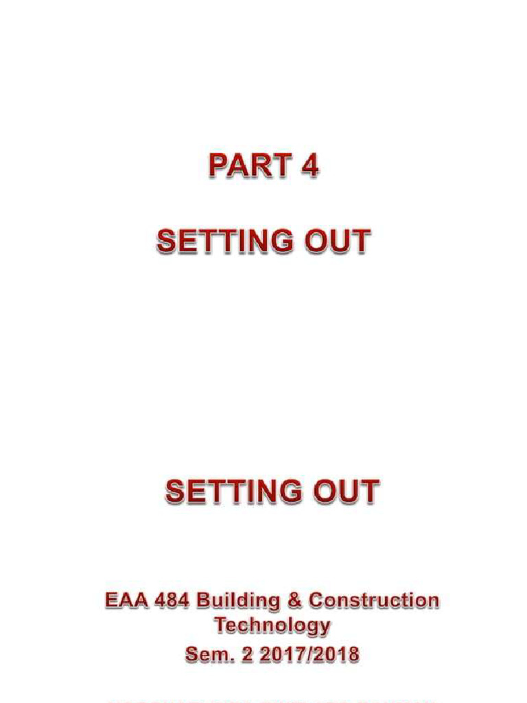 Setting Out | PDF