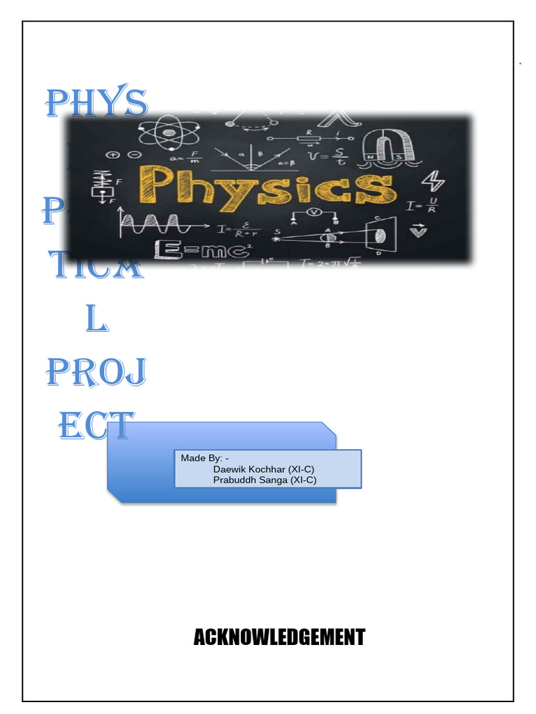 Class Xi Physics Practical Project | PDF | Force | Pointer (Computer Programming)
