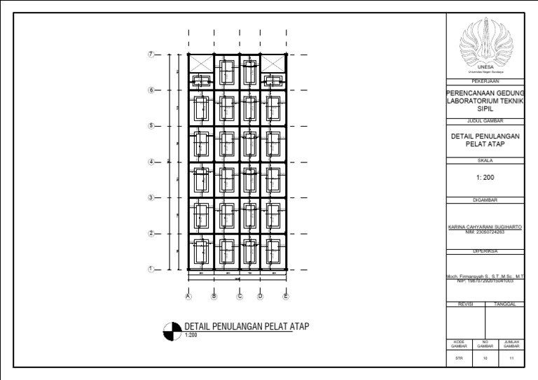 Detail Penulangan Atap | PDF