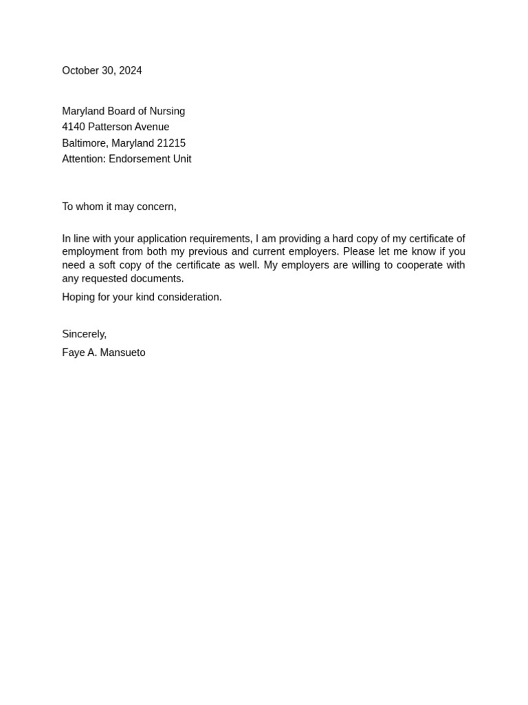 Explaination Letter | PDF