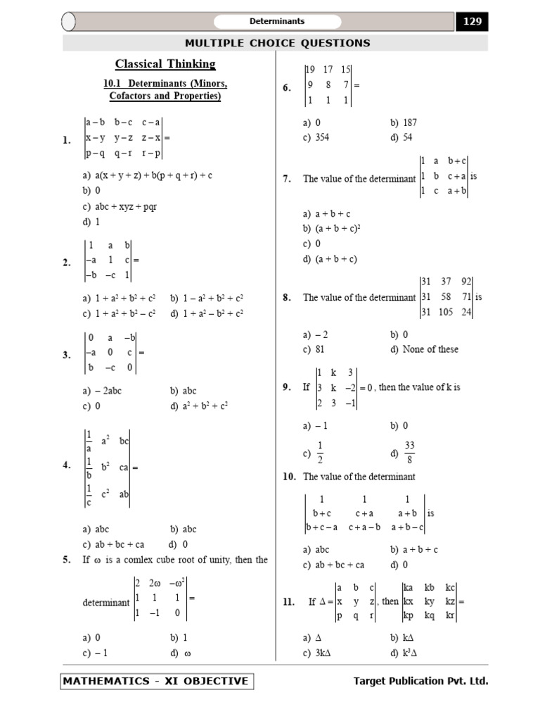 11 Maths Determinants 3 5 | PDF | Algebra