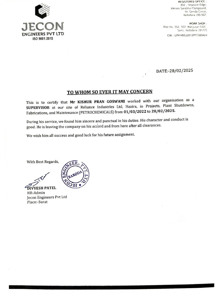 Experiencee Jacon | PDF