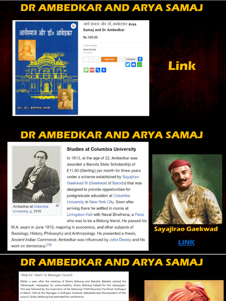 Ambedkar Ki Padhai Arya Samaj Duara | PDF