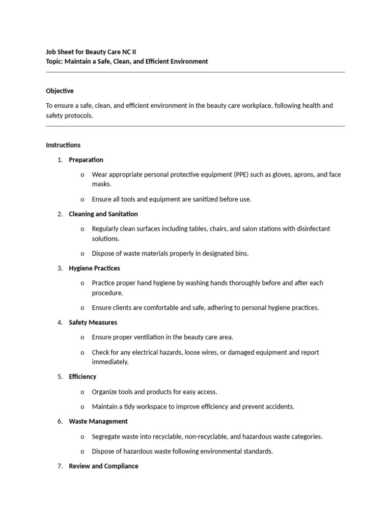 Job Sheet Common Competency 5205 | PDF