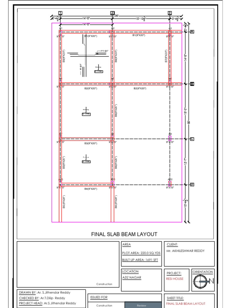 Final Slab Beam Layout Final | PDF