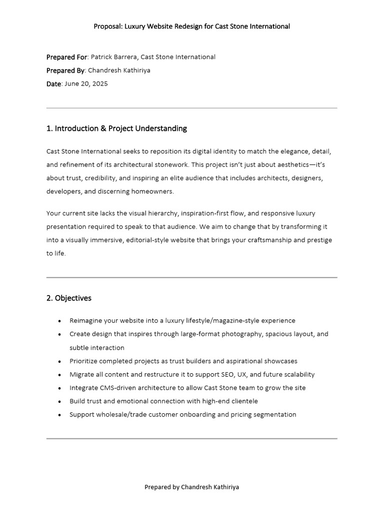 Luxury Website Redesign Proposal | PDF | Search Engine Optimization ...