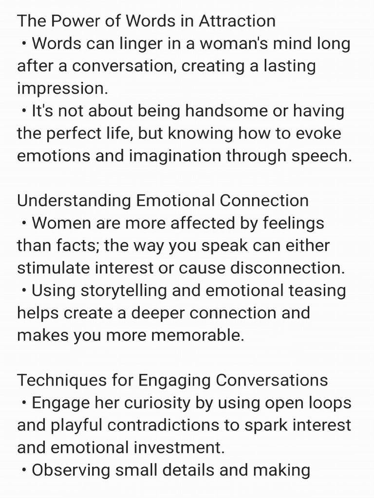 Power of Words in Attraction | PDF