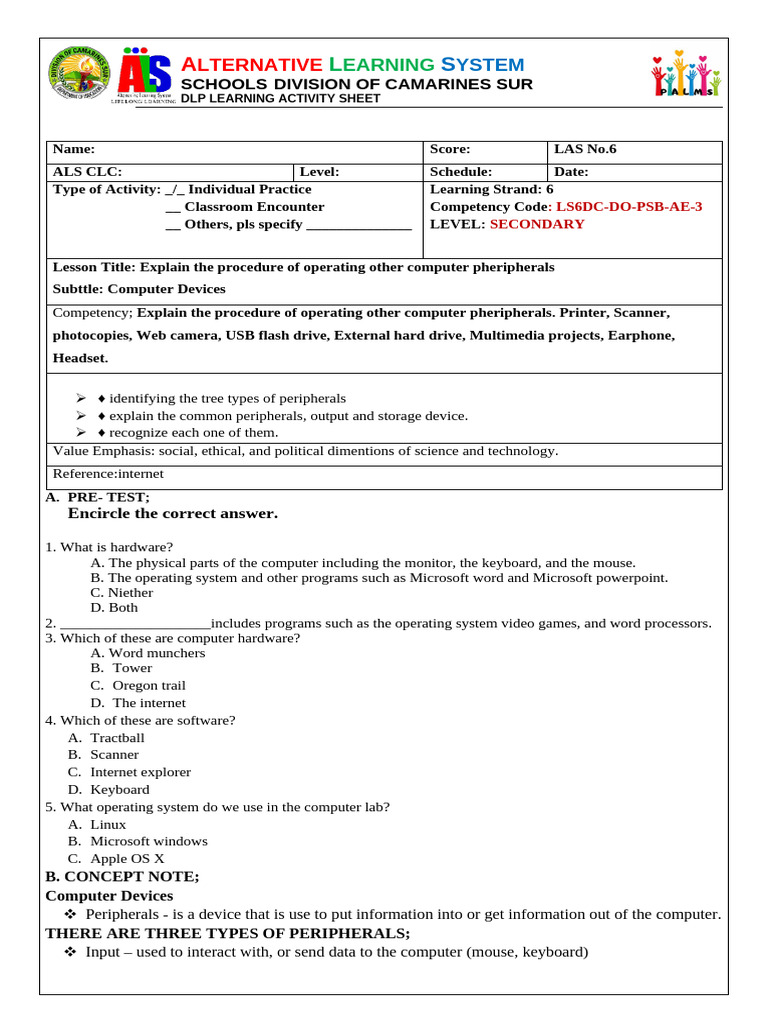 Las Ls6 Computer Devices Rosemarie | PDF | Floppy Disk | Computer Data Storage