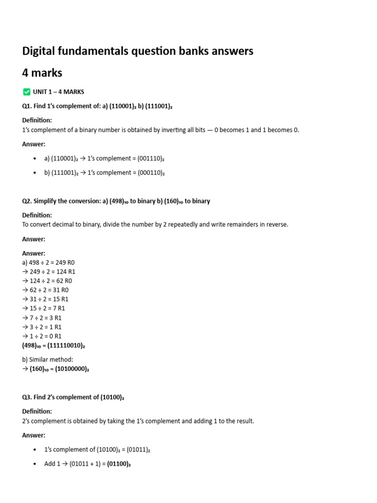 Digital Fundamentals Question Banks Answers | PDF | Computer Data Storage | Logic Gate