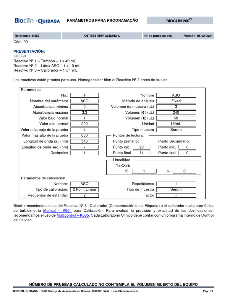 Programacao Anti Estreptolisina o Bioclin 200 00 | PDF