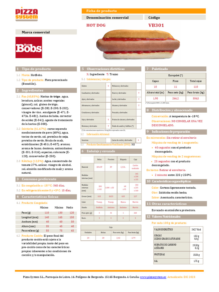 Hot Dog | PDF | Pancho | Alimentos