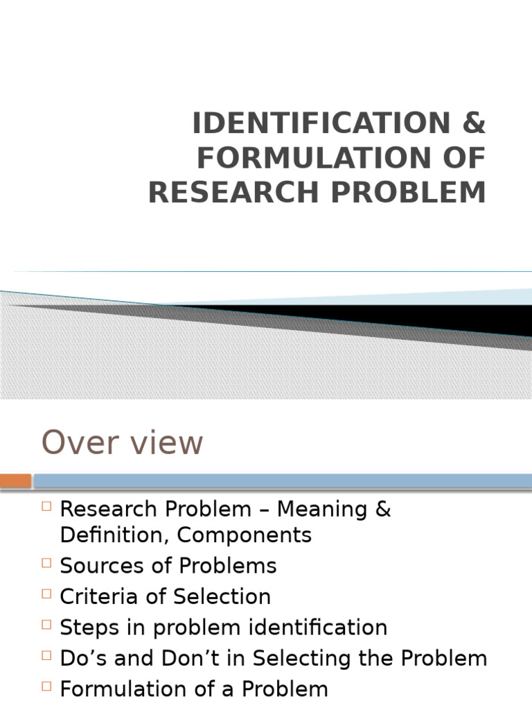 Identification Formulation of Problem | PDF | Social Networking Service ...