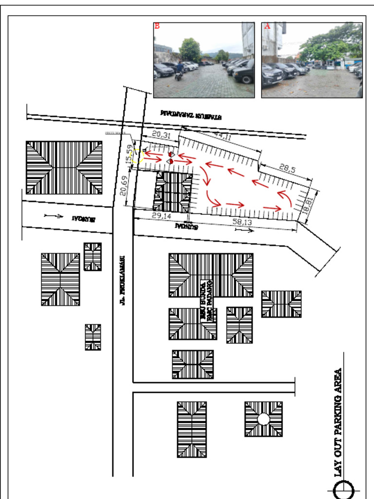 Lay Out Paving Blok Parkir Bmc-Model | PDF