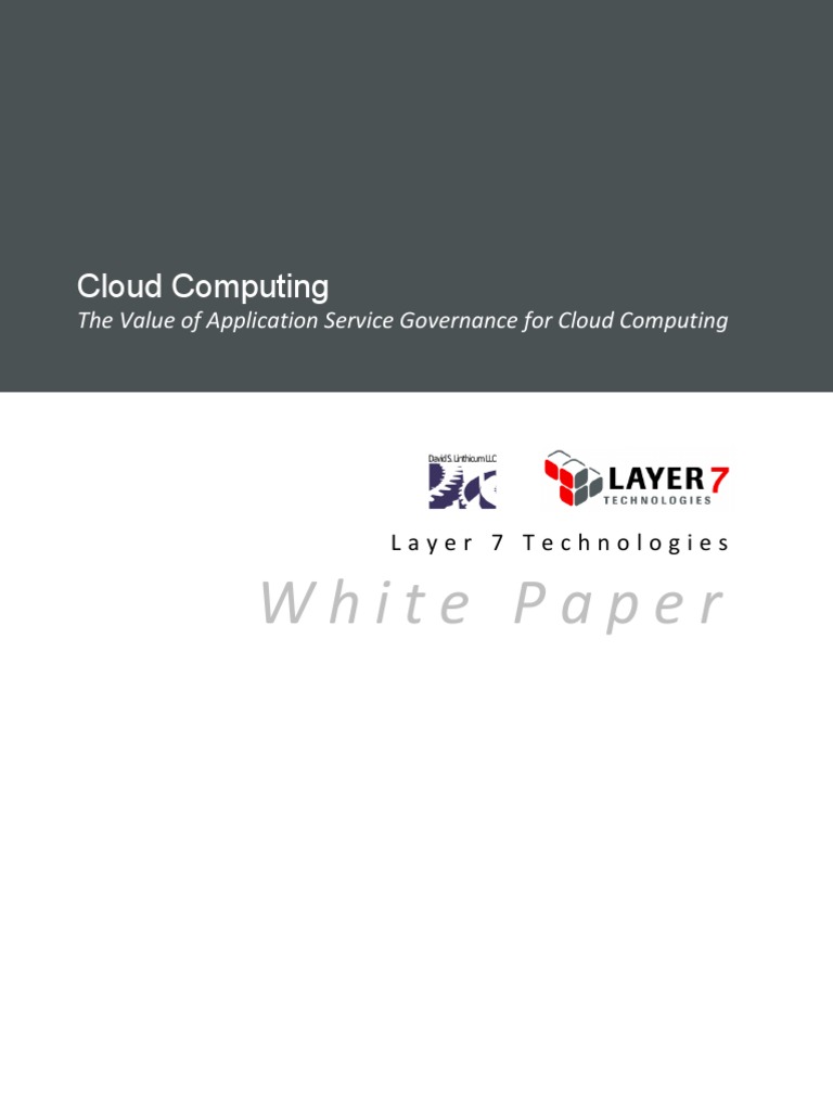 Cloud Computing: The Value of Application Service Governance For Cloud Computing | PDF | Service ...