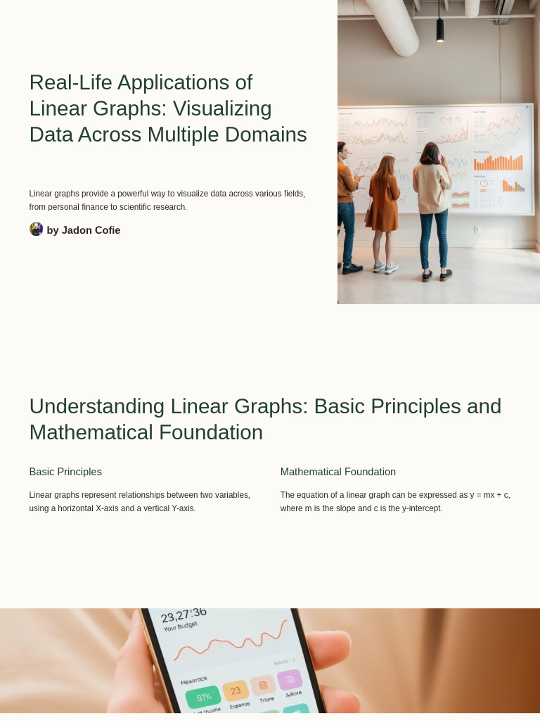 Real Life Applications of Linear Graphs Visualizing Data Across ...