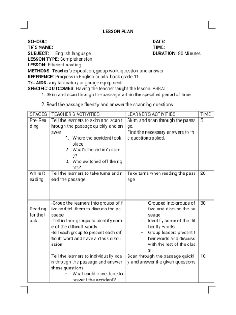 Lesson Plans Eng 11 - Phoenix | PDF