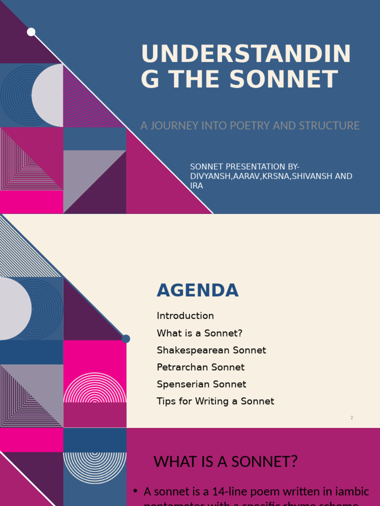 English Sonnet Presentation | PDF | Sonnets | Phonaesthetics