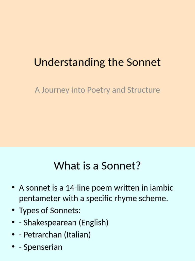 Sonnet Presentation | PDF