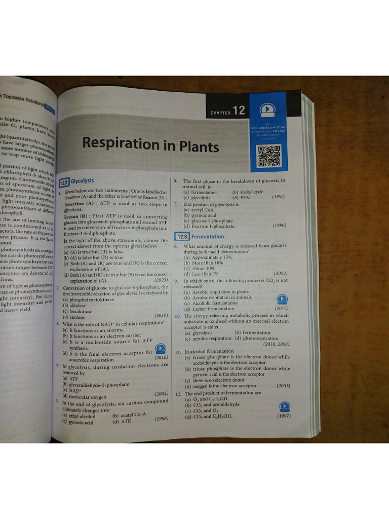 Respiration in Plants CH-12 | PDF