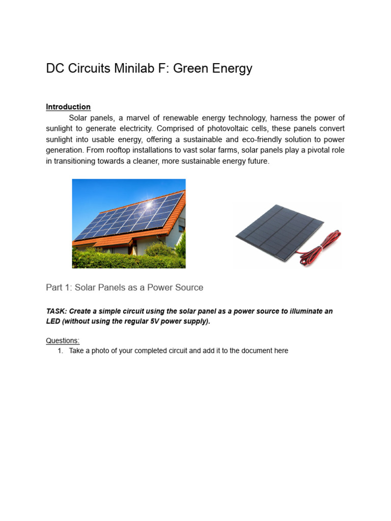 Yongwon Lee - 717.DC Minilab F Green Energy | PDF | Photovoltaics | Solar Panel
