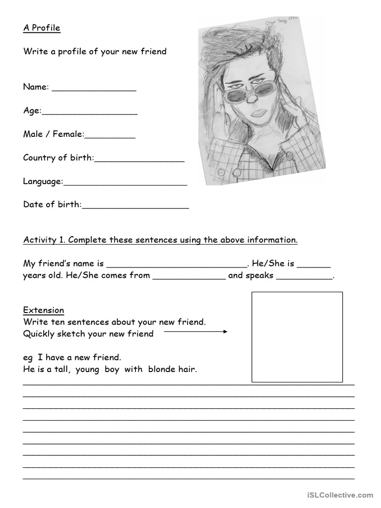 A Profile of A New Friend. | PDF