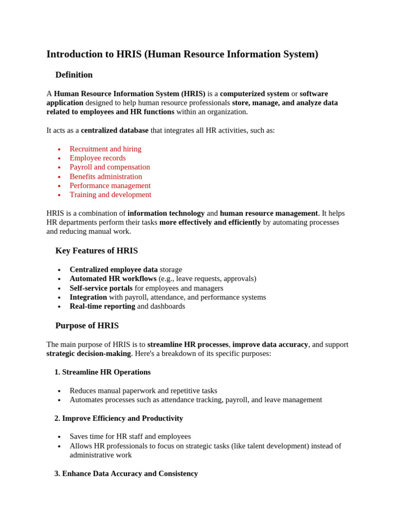 Understanding Human Resource Information Systems | PDF | Human ...