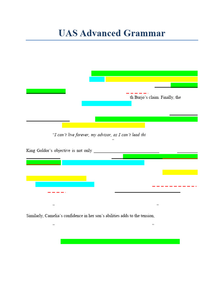 Rahma Iftita Putri - UAS Advanced Grammar | PDF