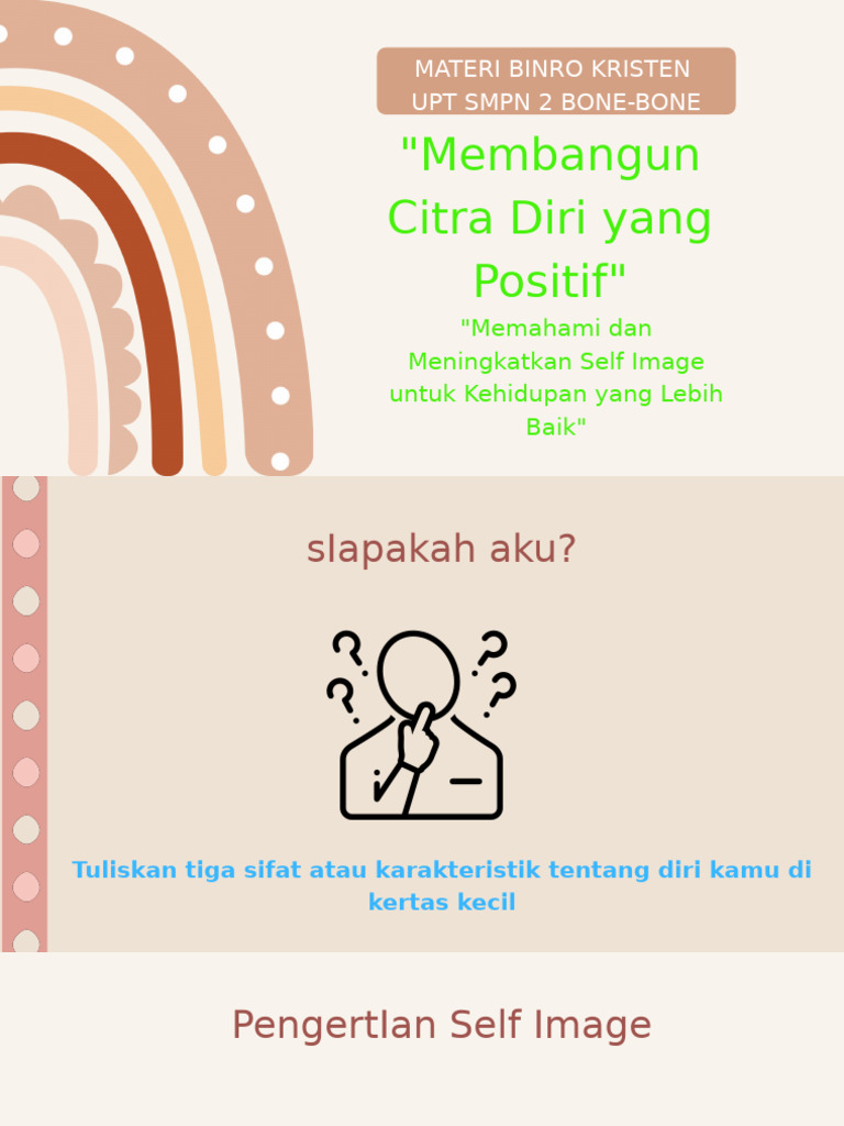 Membangun Citra Diri Yang Positif | PDF