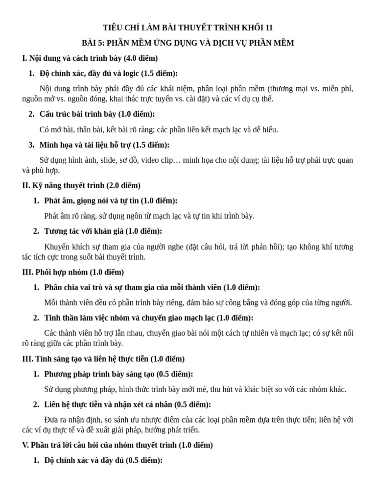 Tiêu Chi 11 - Bài 5 Phan Mem UD | PDF