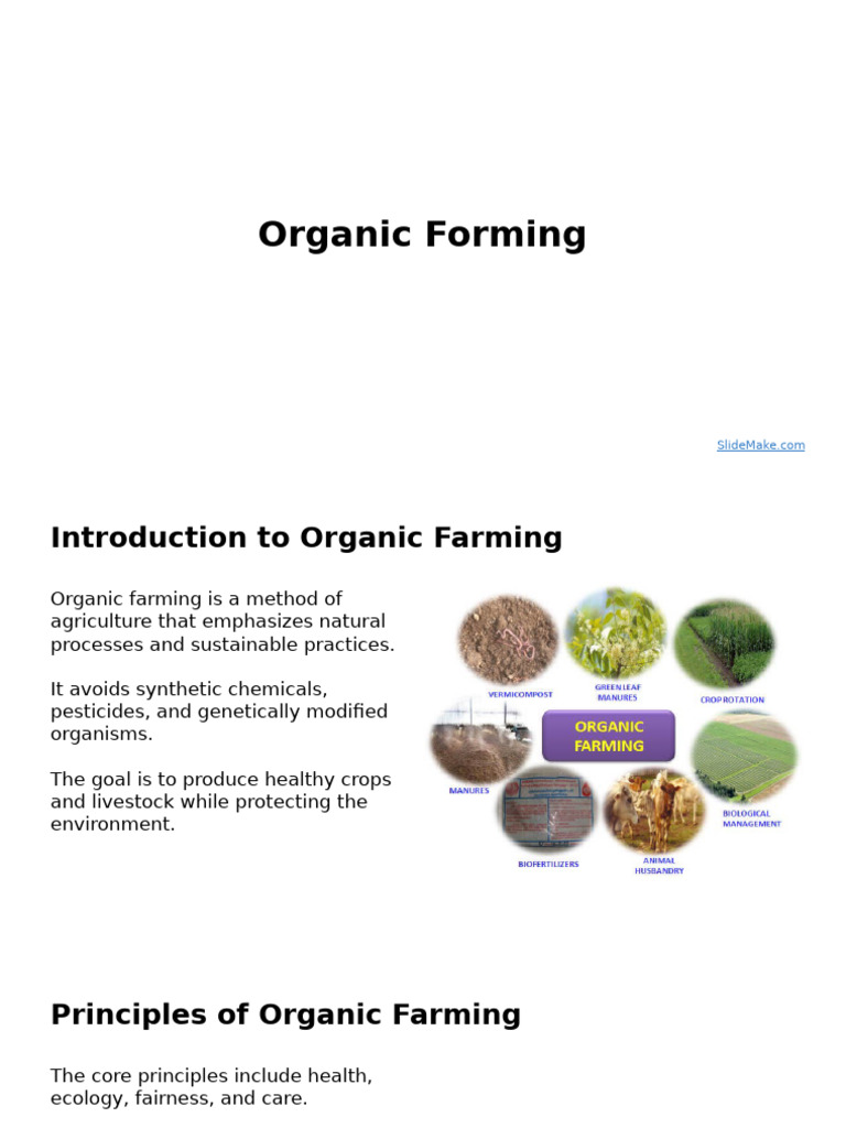 Introduction to Organic Farming Practices | PDF