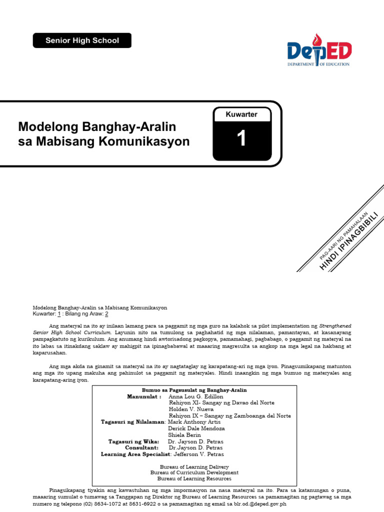 SHS MK Q1 Le2 | PDF