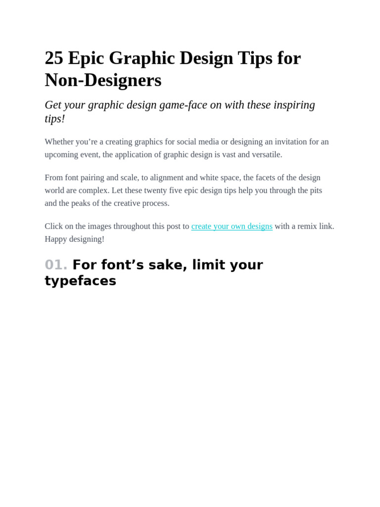 Graphic Design Tips for Non-Designers | PDF | Typefaces | Graphic Design