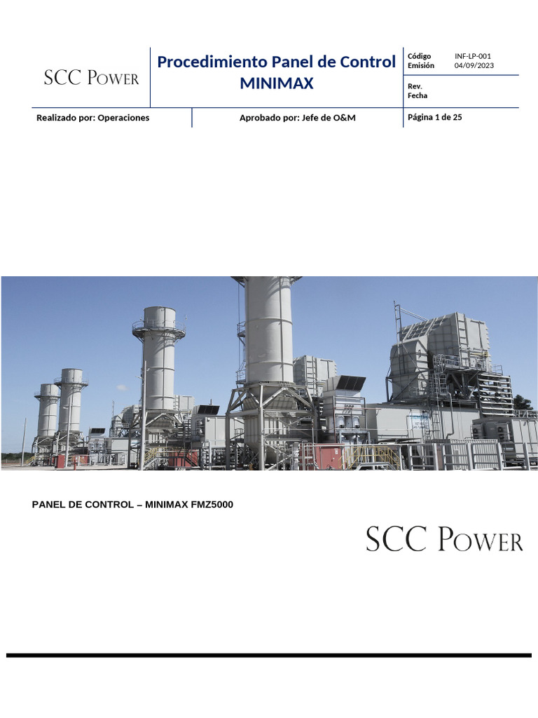 Procedimiento Panel de Control MINIMAX | PDF | Diodo emisor de luz ...