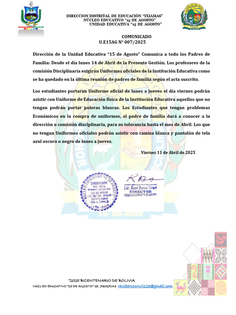 Comunicado N 7 | PDF