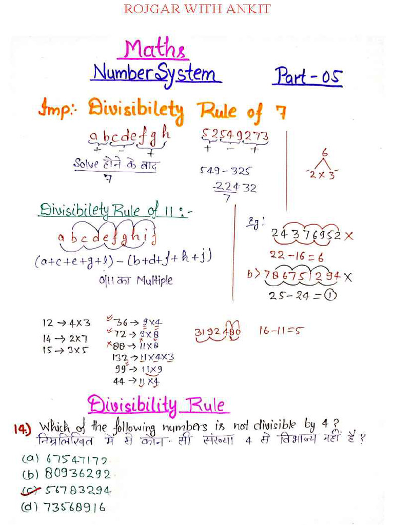 Maths by Rahul Sir Number System #5 | PDF