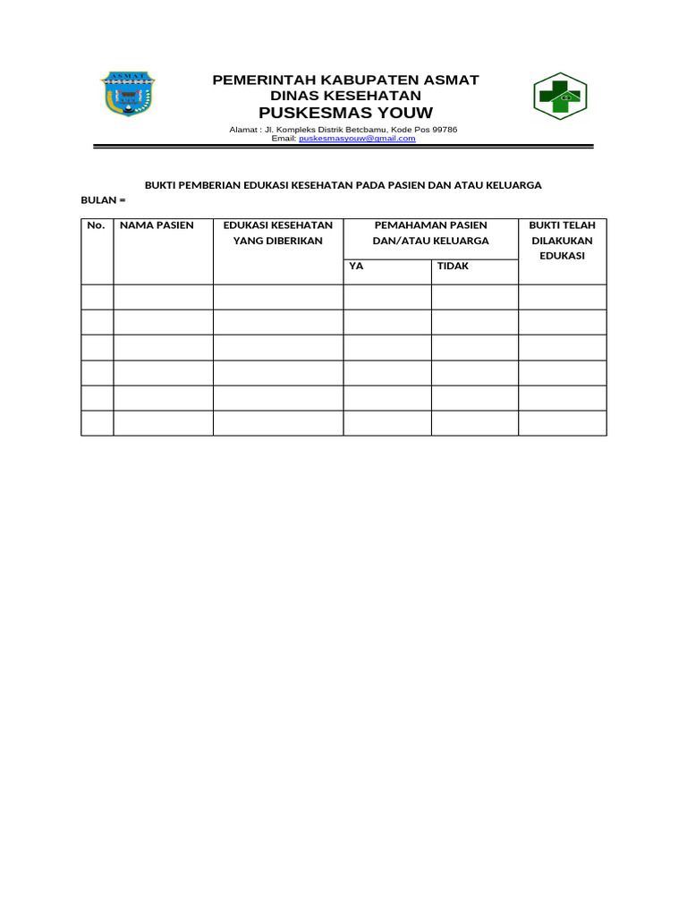 Edukasi Kesehatan Puskesmas Youw | PDF