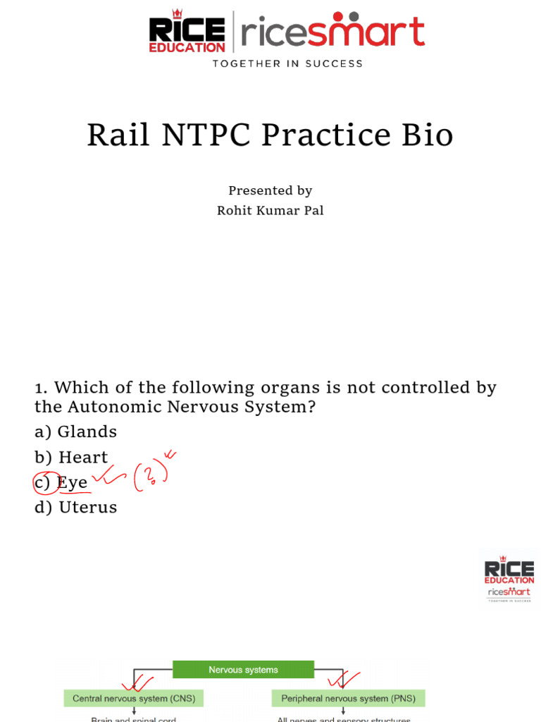 Rail NTPC Practice Class 2 | PDF | Biodiversity | Adrenal Gland