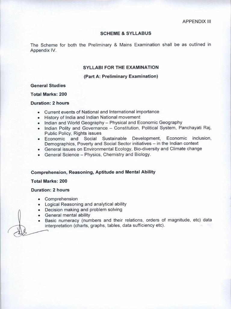 US AO Plan of Scheme and Syllabus 01-05-2025 | PDF