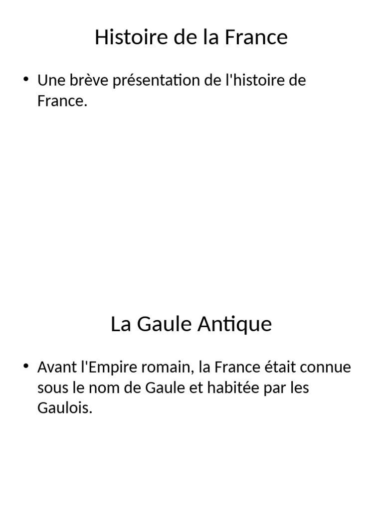 Histoire de France : Époques Clés et Événements | PDF