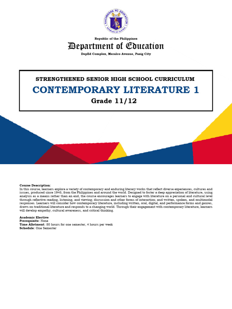 Contemporary Literature Curriculum Guide | PDF | Narrative | Identity ...