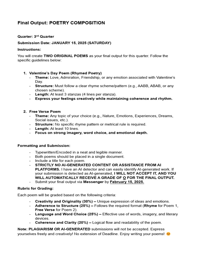 CREATIVE WRITING - Final Output | PDF