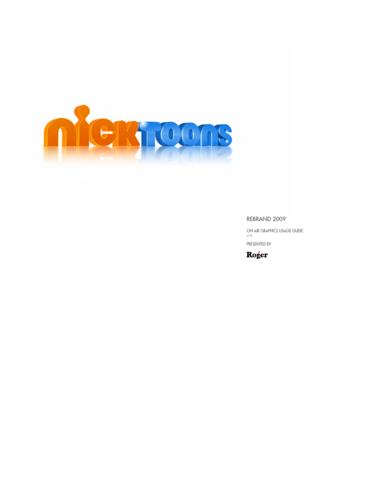 2009 Nicktoons Rebrand Guide | PDF | Typography | Typefaces
