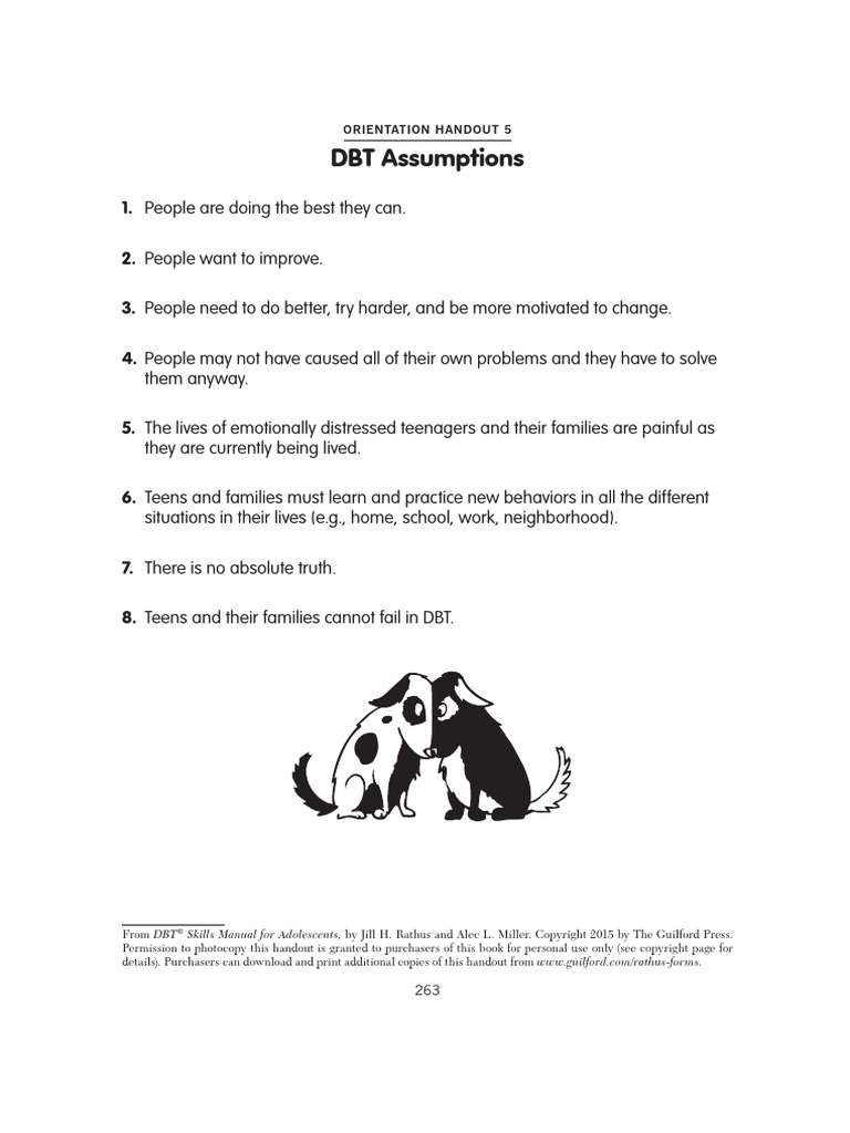 DBT Assumptions for Adolescents | PDF